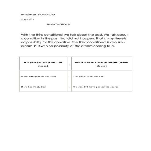 Third Conditional | DOCX
