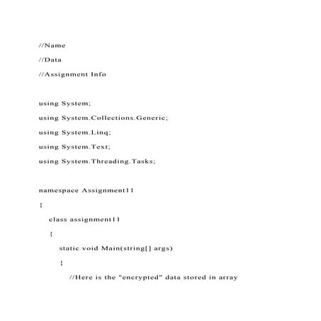 NameDataAssignment Infousing System;usin.docx