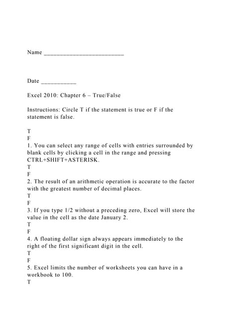 MS word worksheet for class 4th | PDF