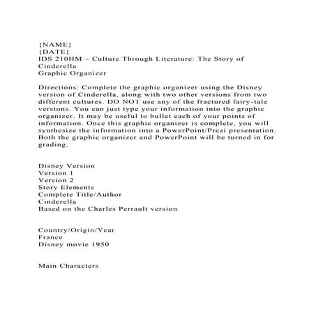 {NAME}{DATE}IDS 210HM – Culture Through Literature The Story .docx