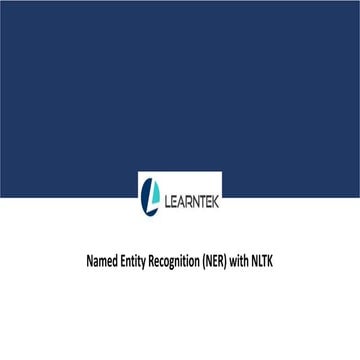 Named Entity Recognition Ner With Nltk Pptx Databases Computer