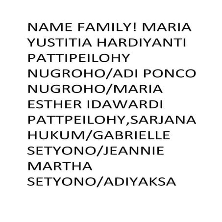 Name family | PDF