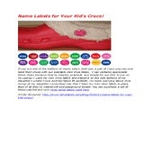 Name labels for your kid’s crocs