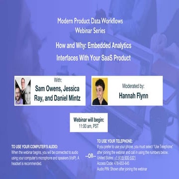 How and Why: Embedded Analytics Interfaces For Your SaaS Product | PPT