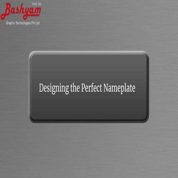 Designing the Perfect Nameplate - Essential Guide | PPTX