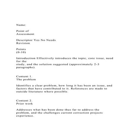 Name Point of Assessment Descriptor Yes No Needs .docx