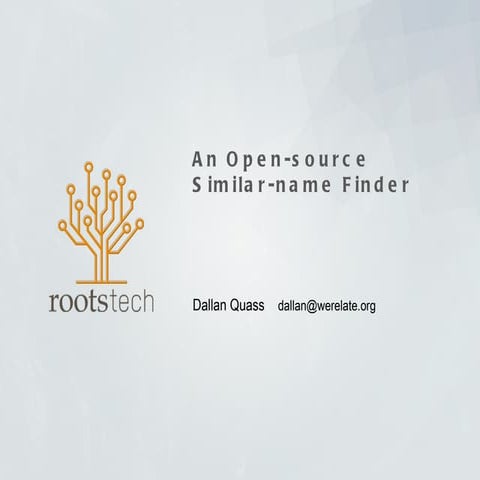 An Open-source Similar-name Finder | PPT