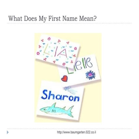 Meaning of First Names | PPT