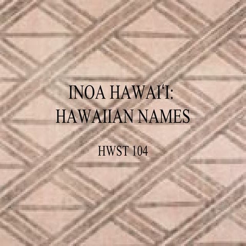 Names | PPT
