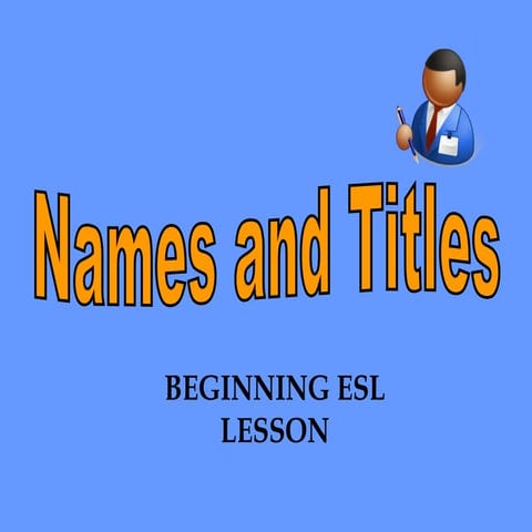 Names Esl | PPT