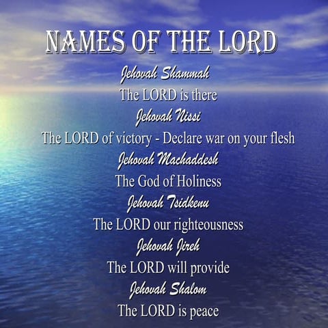 Names of the lord | PPT | Judaism | Religion & Spirituality
