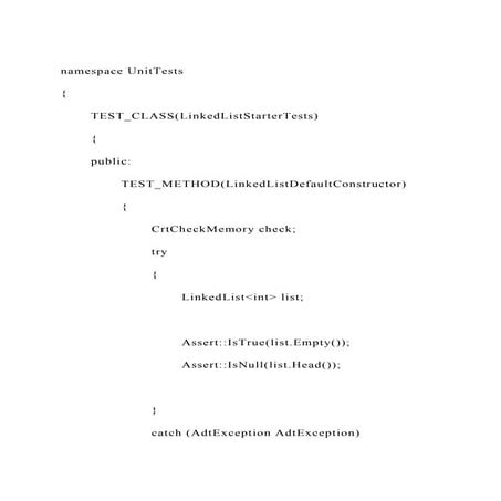 namespace UnitTests{TEST_CLASS(LinkedListStarterTests){.docx
