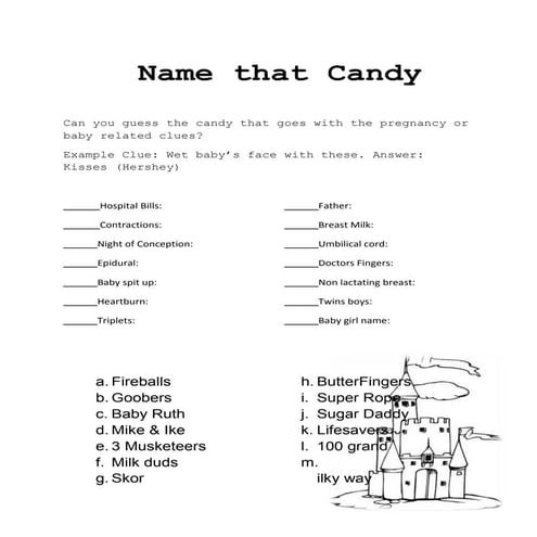Name that candy | DOCX