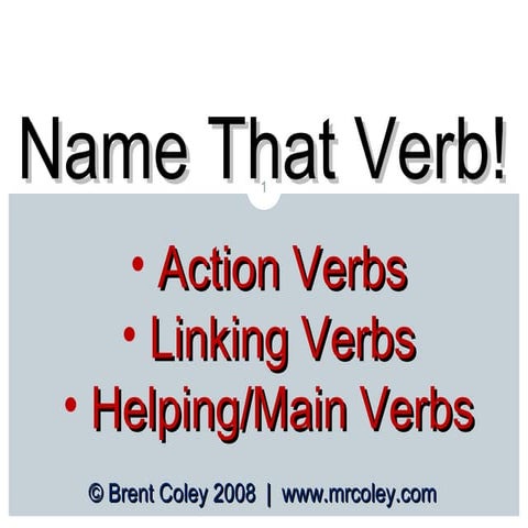 Name that verb | PPT