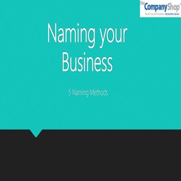 How to name your new company | PPTX