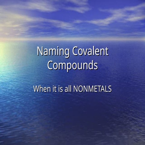 Naming and Writing Chemical Formula | PPTX