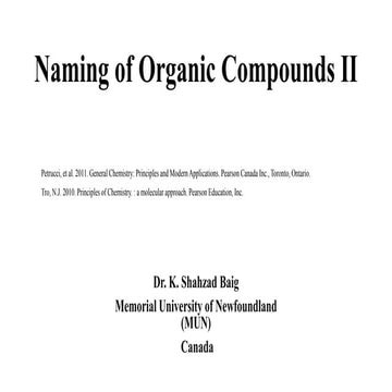 Naming of organic compounds ii, 23 (3) | PPTX
