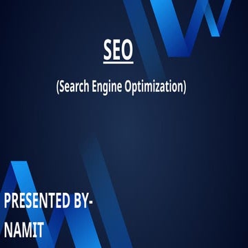 NAMIT Search Engine Optimization seo.pptx | Web Design and HTML | Internet