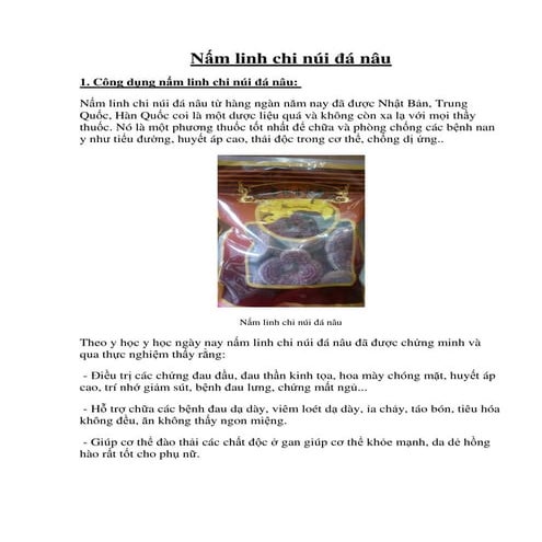 Nấm linh chi lim xanh tự nhiên Quảng Nam | DOCX