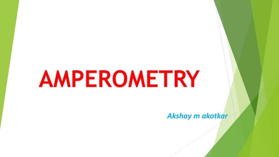 Polarography principle and instrumentation | PPT