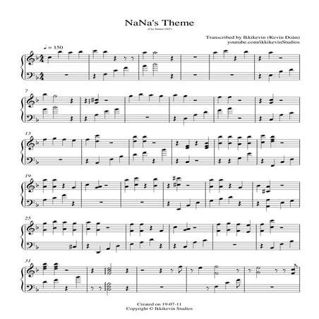 Na na's theme (transcribed by ikkikevin) | PDF
