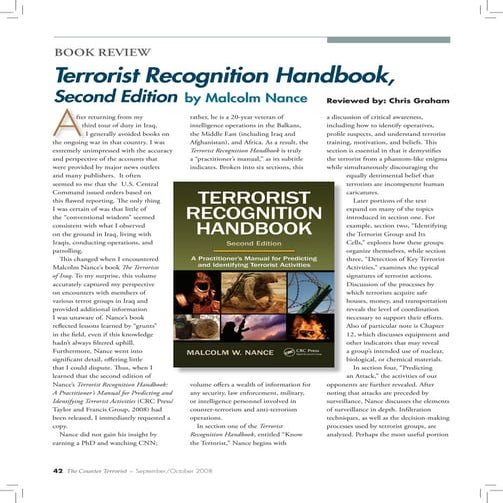 BOOK REVIEW: Terrorist Recognition Handbook | PDF | Terrorism ...