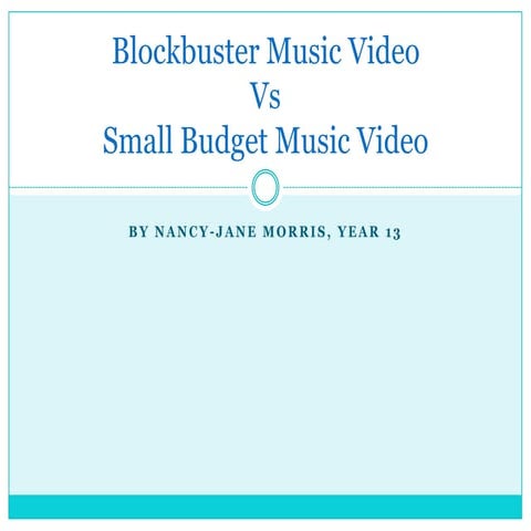 Big Blockbuster Vs Small Budget Music Video | PPT
