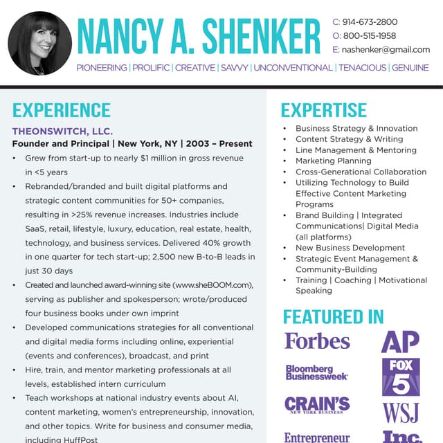 Nancy A Shenker CV | PDF