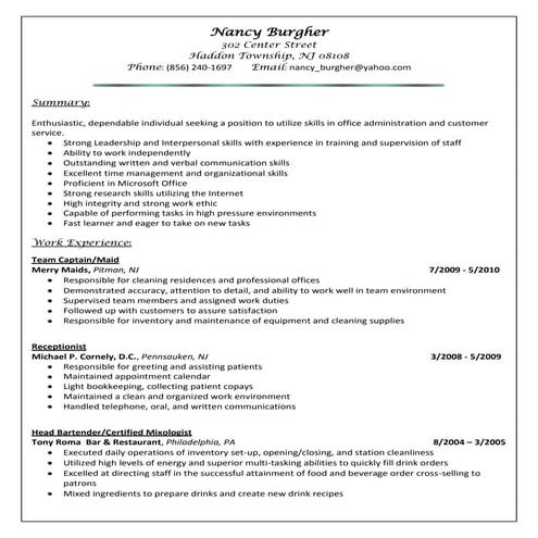 Nancy burgher resume-2 | PDF