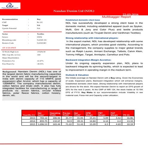 Nandan denim multibagger | PDF