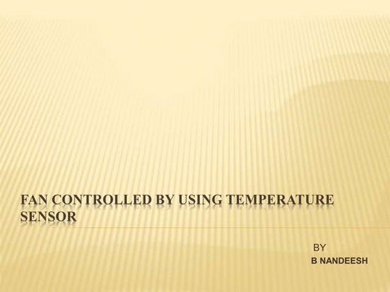 Automatic temperature based exhaust fan controller | PDF