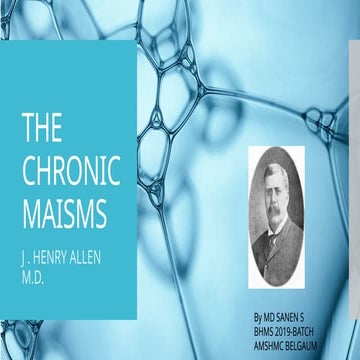 THE CHRONIC MIASMS BY JAMES HENRY ALLEN MD.pptx