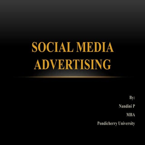 Social Media Advertising | PPTX