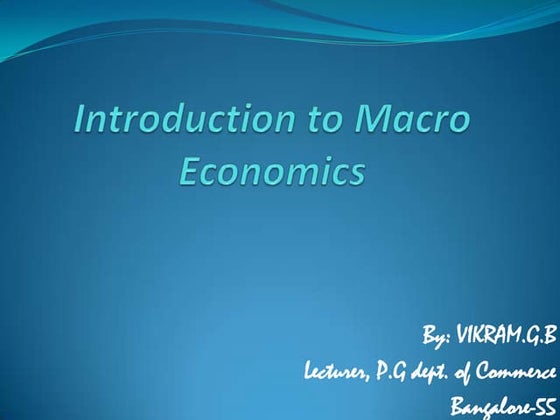 Unit 1 introduction - Macroeconomics | PPT | Economy | Business and Finance