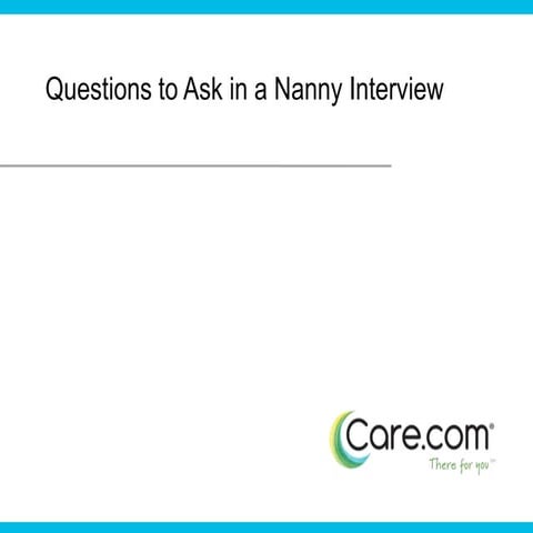 Nanny Interview Questions | PPT