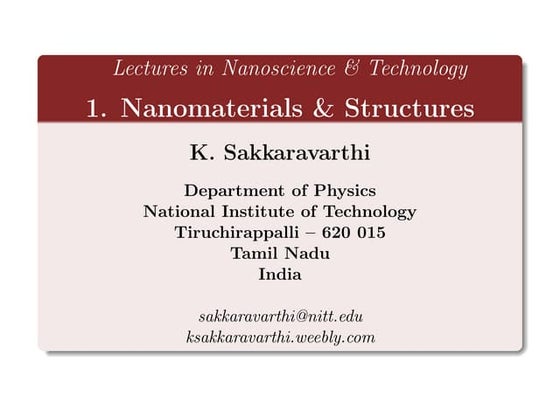 Classification of Nanostructures by Peeyush Mishra | DOC | Chemistry ...
