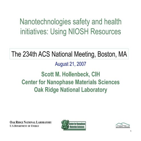 Nano At Niosh | PDF | Chemistry | Science