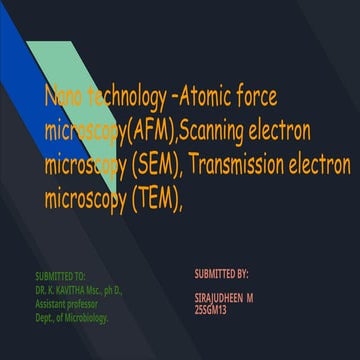 Atomic force microscopy(AFM),Scanning electron microscopy (SEM ...