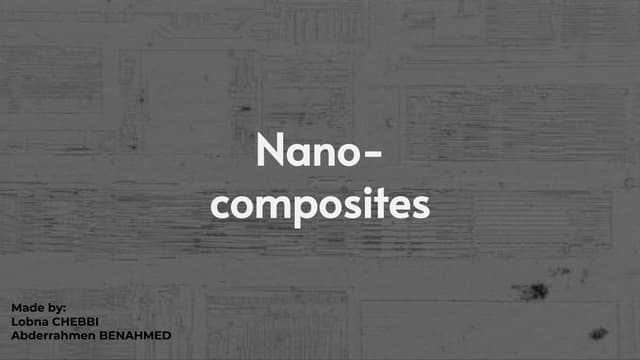 Polymer Nano-Composites Presentation. | PPTX