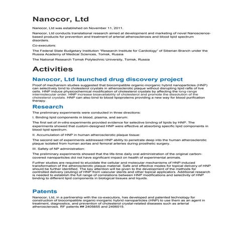 Nanocor ltd | PDF