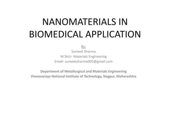 Lecture 3 - biomedical applications of nanotechnology | PPT