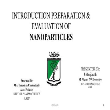 Nanoparticles ppt | PPTX