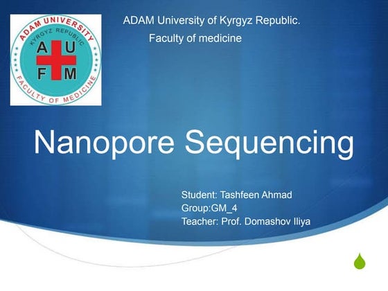 Nanopore-Sequencing - Advance sequencing method | PPT