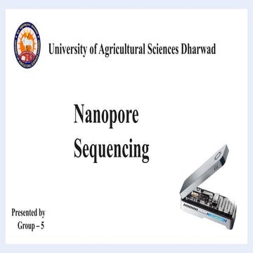 Nanopore-Sequencing - Advance sequencing method | PPTX