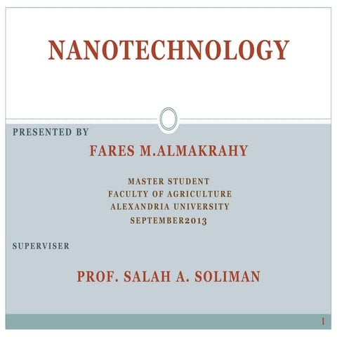 Nanotechnology presentation | PDF