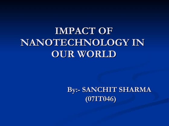NANOTECHNOLOGY in electrical engineering | PPTX