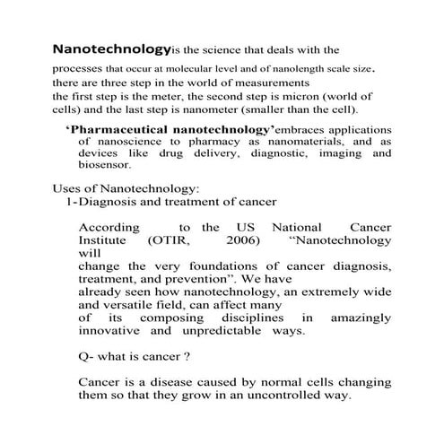 Nanotechnology | PDF