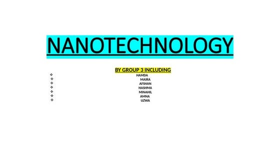 nanotechnology basics power point presentation | PPT