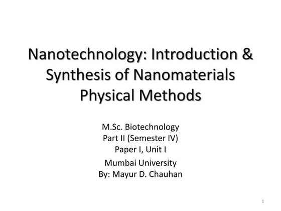 TOP-DOWN AND BOTTOM-UP APPROACH IN SYNTHESIS OF NANOPARTICLES.pptx | Chemistry | Science