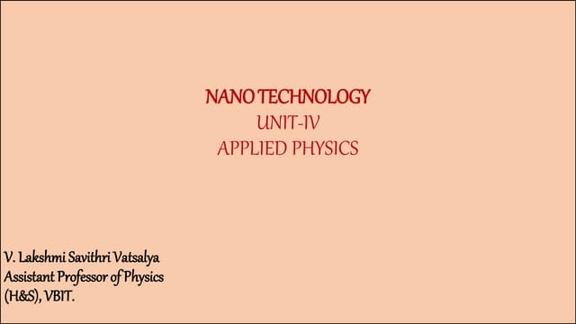 synthesis of nanomaterials | PPT